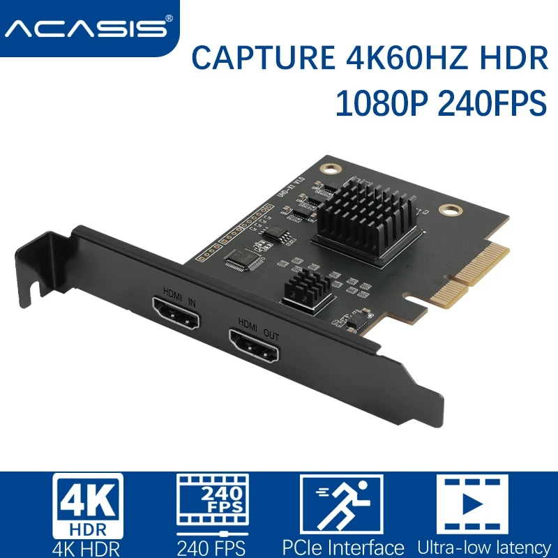 Acasis PCIe HDMI compatible Video Capture Card 4K60 HZ HDR PCIe ...
