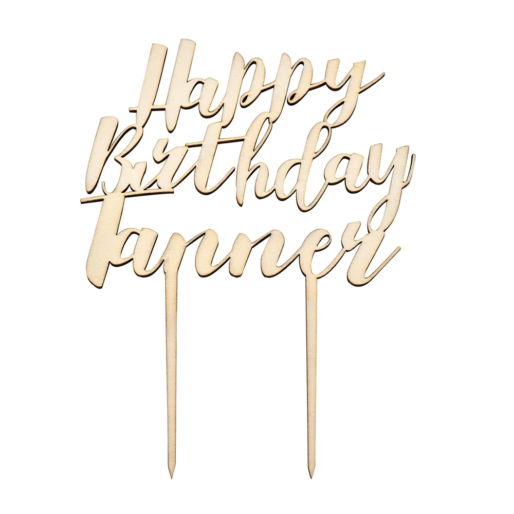 Topper de pastel de cumpleaños de bebé grabado personalizado, Topper de ...