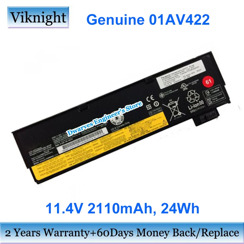 Genuine 01AV422 Laptop Battery 11.4V 2110mAh Para Lenovo 01AV423 ...