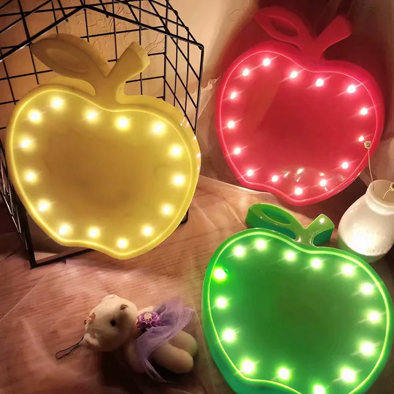 LED apple shape lamp ins decorative lamp small night light|Lighting ...