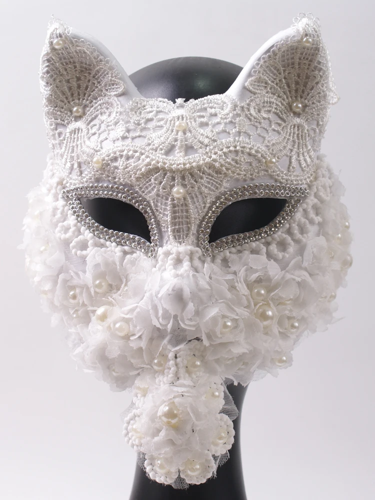 Venice Carnival Cat Mask Black Masquerade Graduation Party Accessories ...