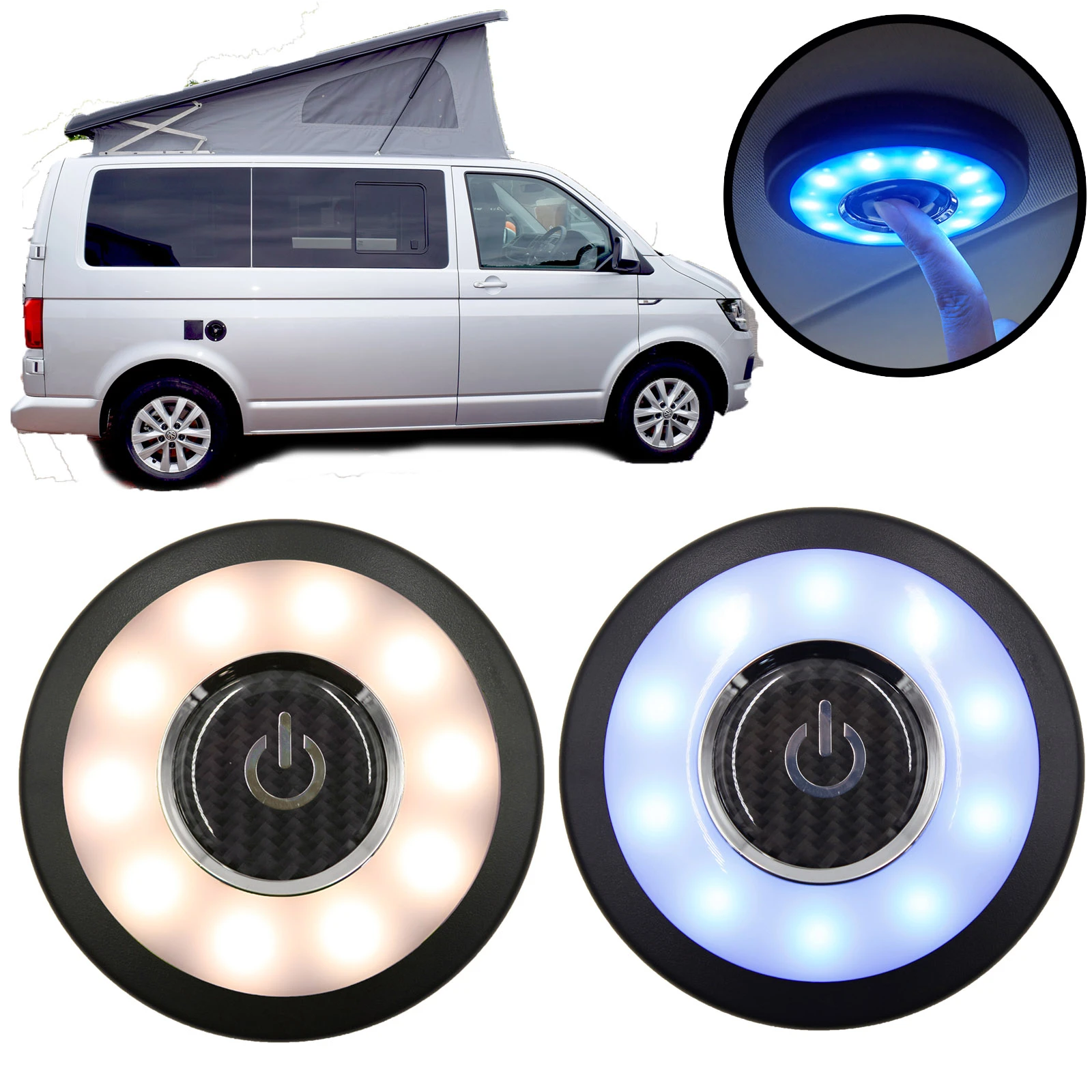 Car LED Interior Reading Dome Light Lamp Roof Ceiling for VW T4 T5 T6 ...