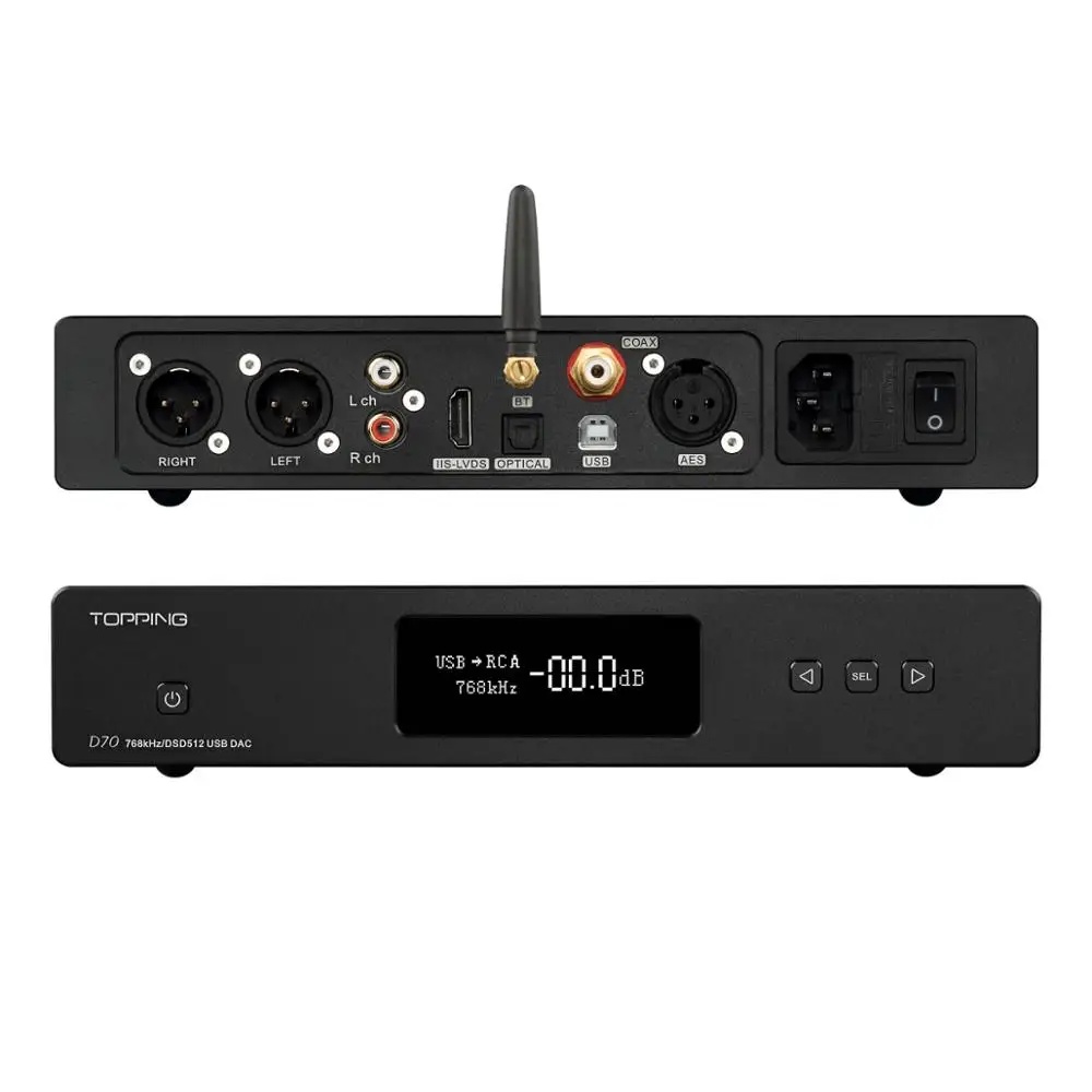 Топпинг D70 2* AK4497 ЦАП DSD512 32 бит/768 кГц USB ЦАП XMOS Настольный ...