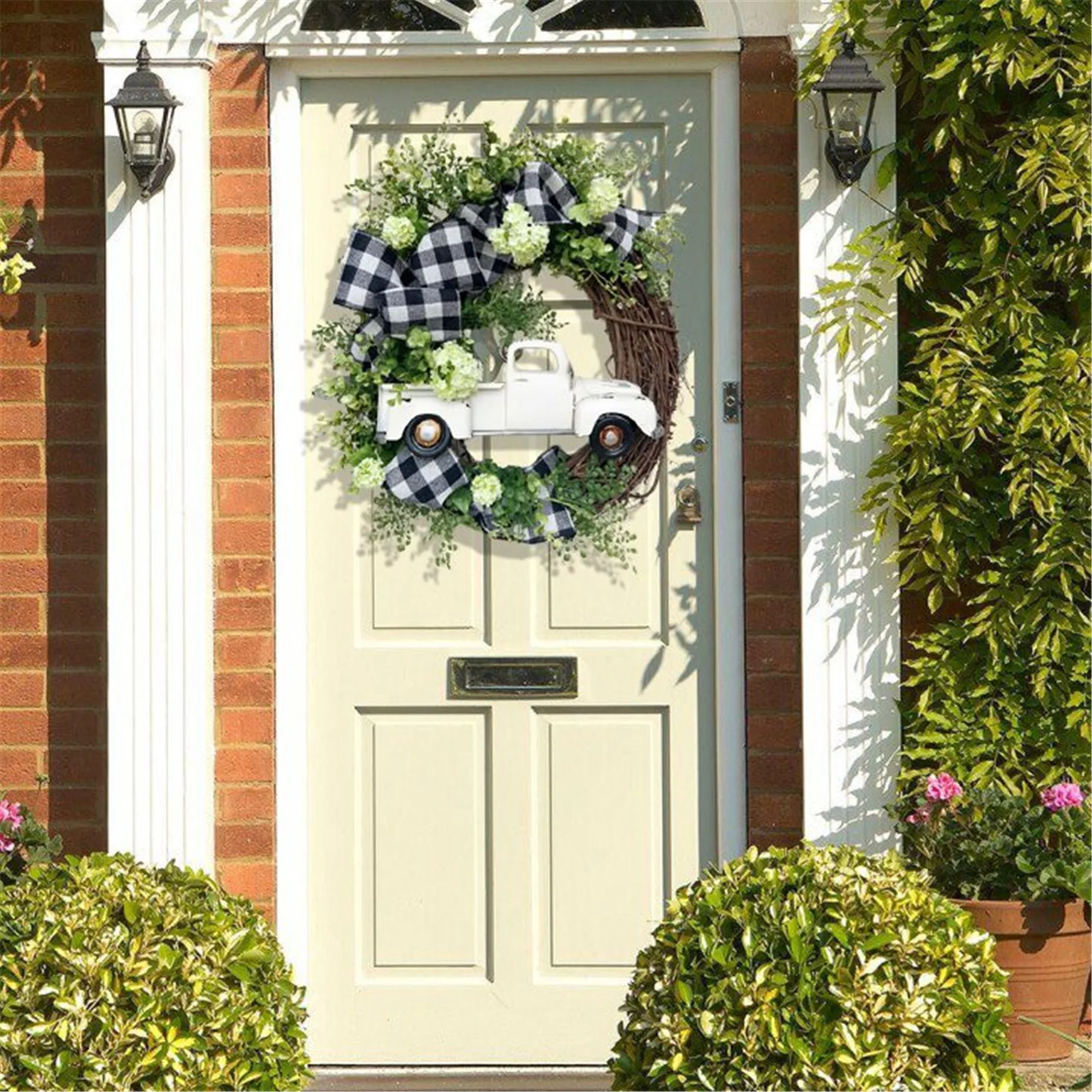 Home & Living Farmhouse Vegetable Welcome Wreath Summer Wreath ...