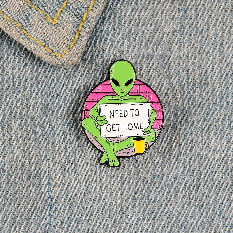 Aliens Jewelry Badge | Alien Metal Badge | Backpack Pins Alien | Brooch ...