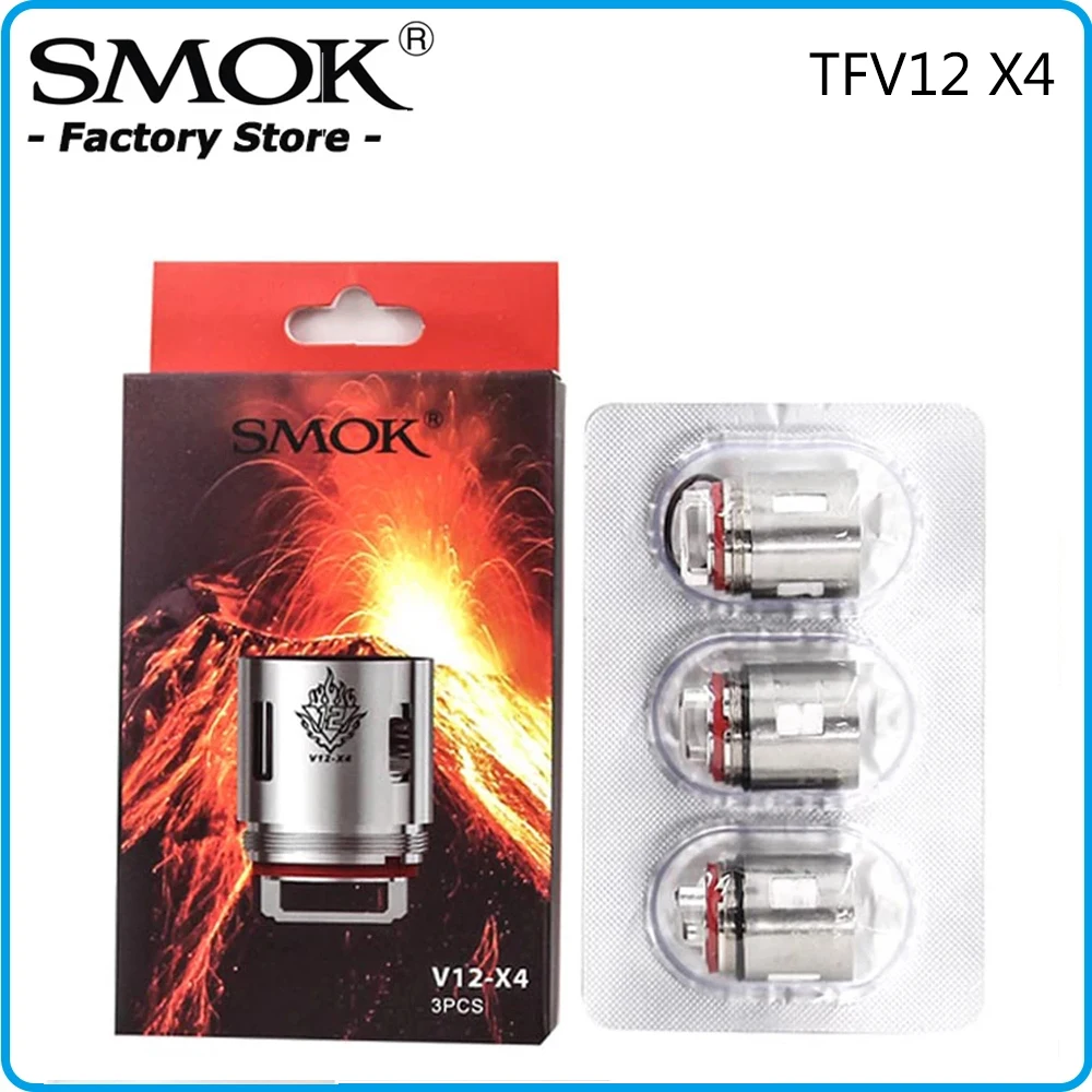 Original SMOK TFV12 X4 Coil Head V12 X4 Core 0.15ohm Resistance Vape ...