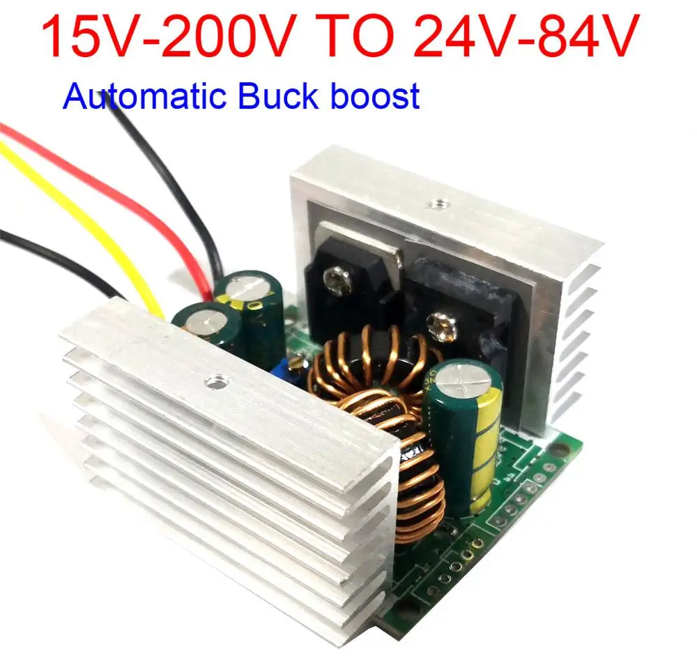 Convertidor Buck boost DC-DC, 15V-200V, 96V, 84V, 72V, 60v, 48v, 36v, 24V-96V, módulo de ...