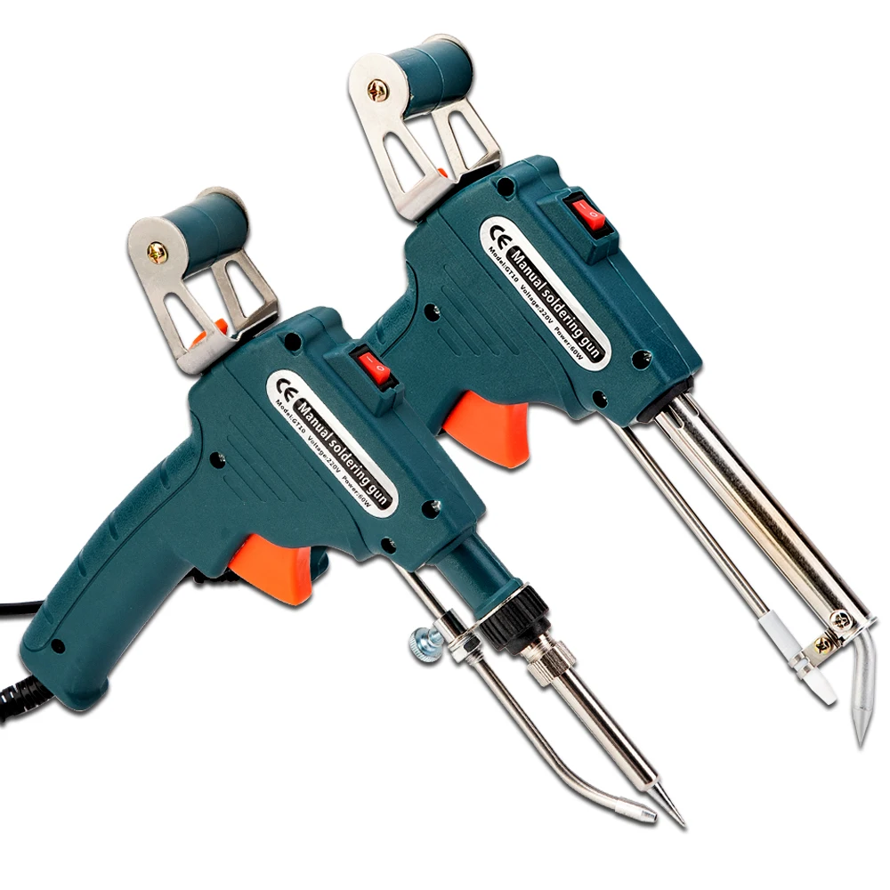 2 Style 60w Tin Soldering Iron Kit Automatic Send Tin Gun Electric ...