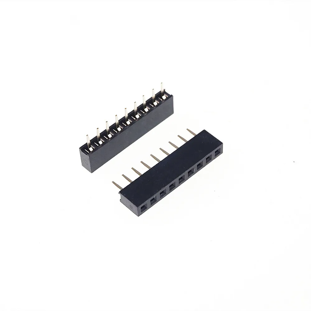 100pcs 1x9 P 9 Pin 2.0 mm PCB Female Header Pin Headers Single row ...