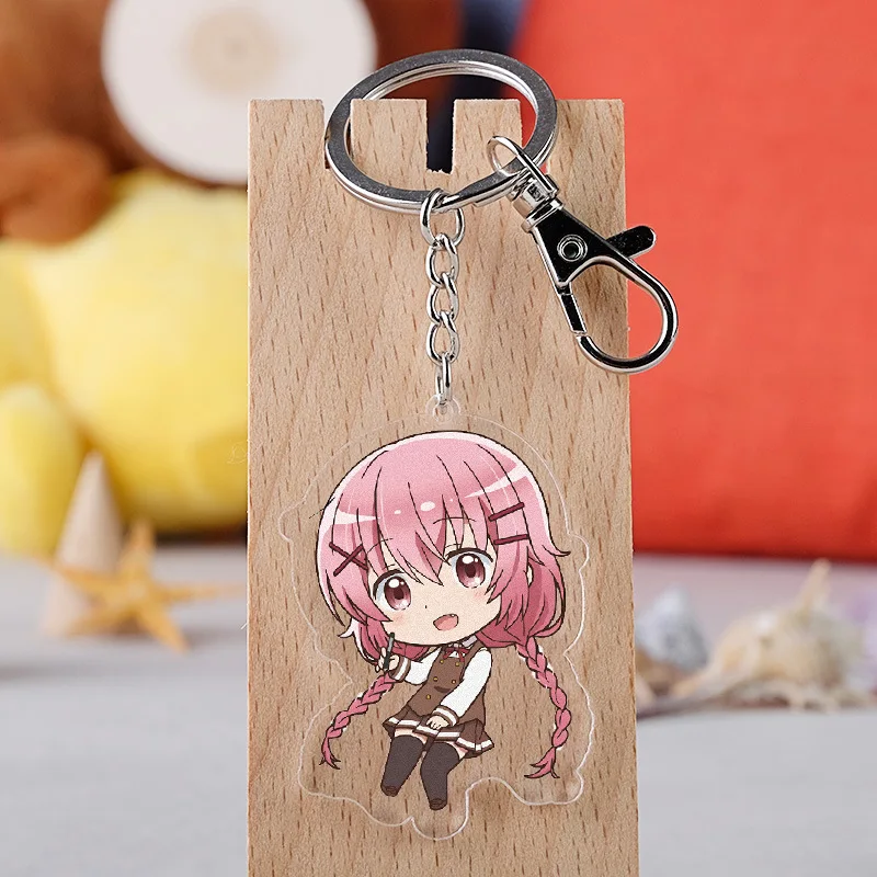 Comic Girls Fashion Anime Acrylic Key Chains Cartoon Keyring Keychain ...