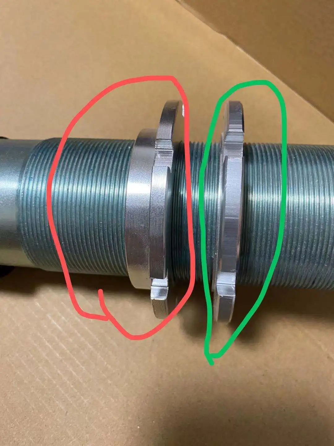 coilover-spare-parts-aluminum-spring-seat-aluminum-locking-nuts-M52x1-5 ...