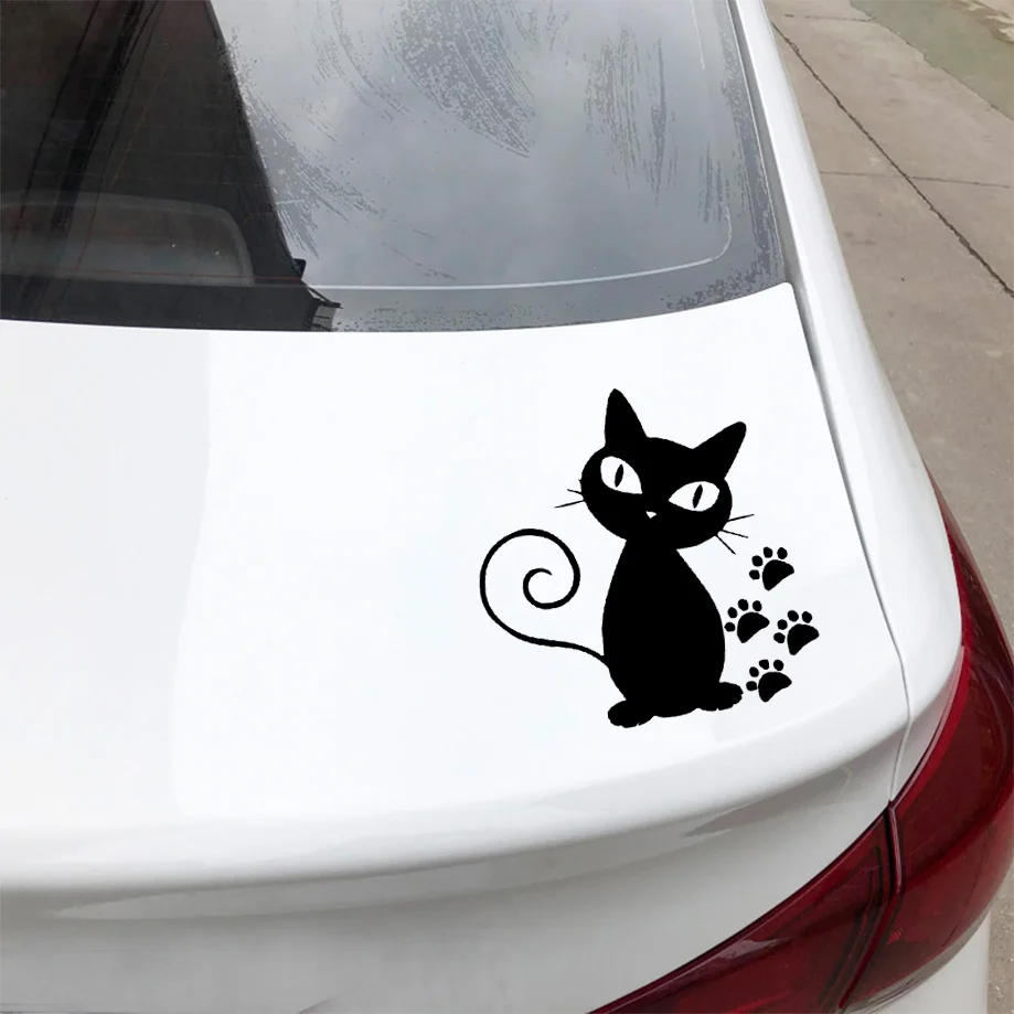 10 Styles Cartoon Character Cat Car Stickers Wrap Vinyl For car Door ...