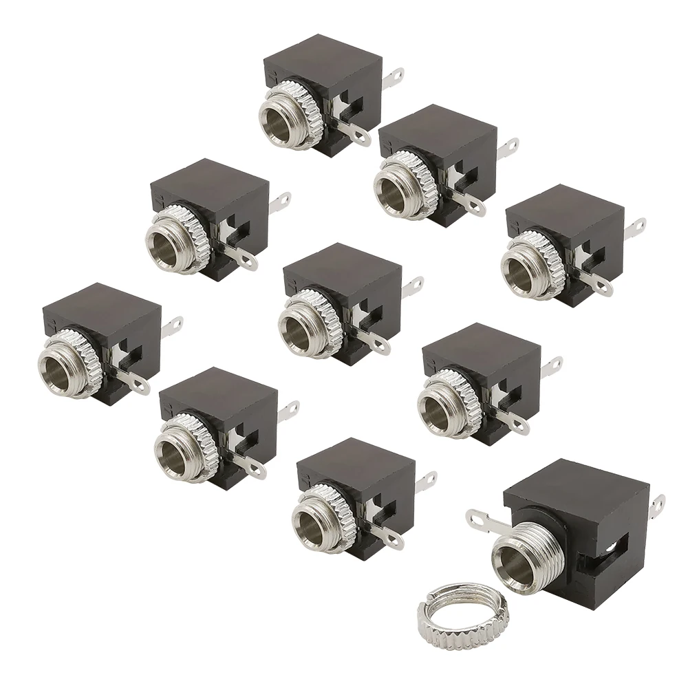 10Pcs PJ 301M 3.5mm Female Audio Socket Connector 3 Pin DIP Mono ...