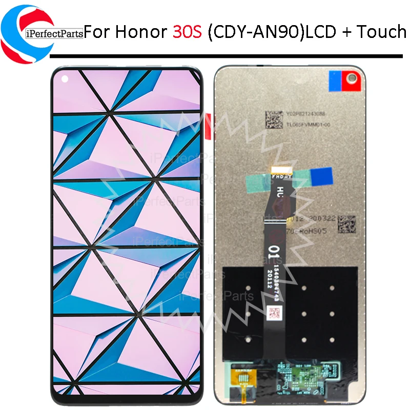 Original 6,5 "honor 30s pantalla lcd con montaje de digitalizador con ...