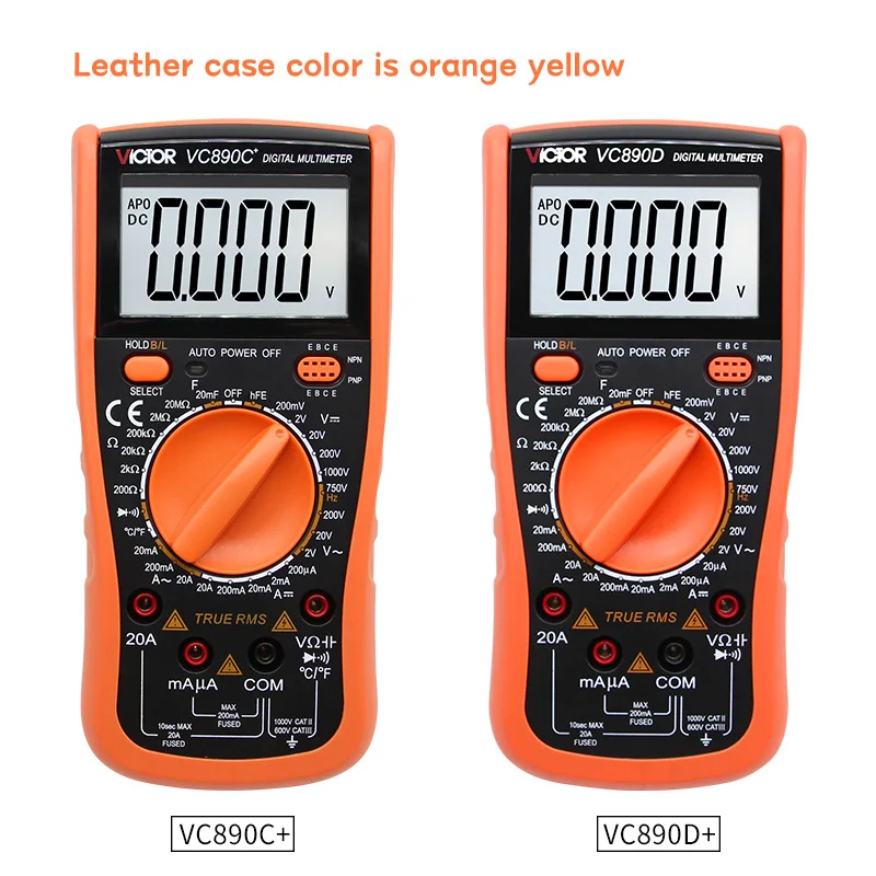 VICTOR VC890C+VC890D Digital Multimeter True RMS Capacitor 2000uF 20A ...