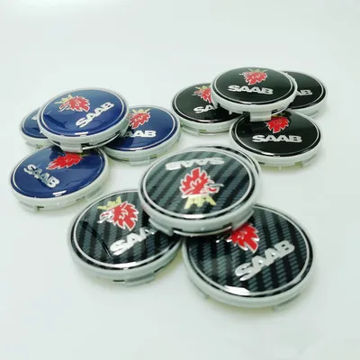 4X-63MM-Blue-Black-Carbon-WHEEL-Hub-Center-badge-LOGO-Caps-Fits-for ...