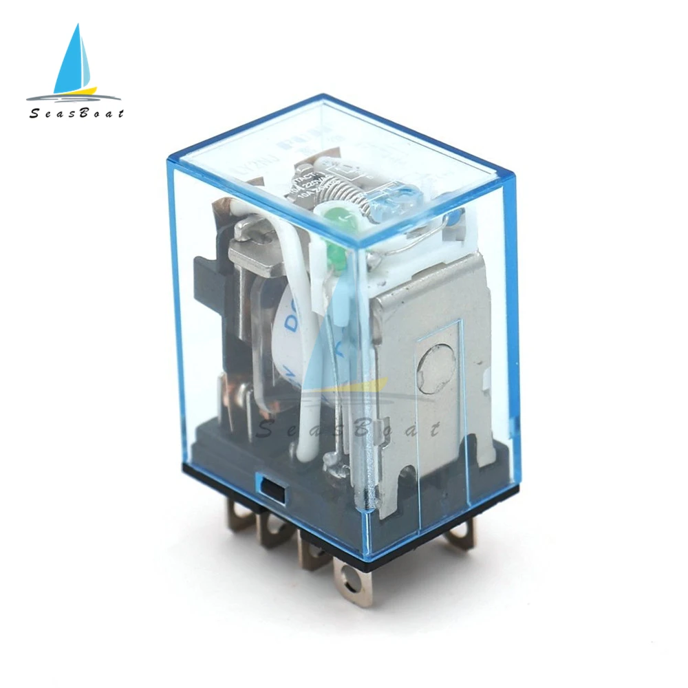 Ac 220v Dc 12v 24v Ly2nj Hh62p Electronic Micro Mini Electromagnetic Relay 10a 8pin Coil Dpdt ...