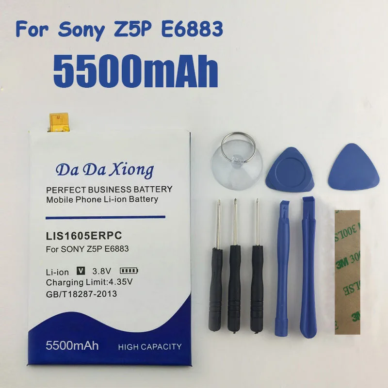 5500mah Lis1605erpc Battery For Sony Xperia Z5 Premium Z5p Dual E6883 ...