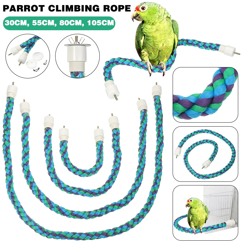 1pc Parrot Climbing Rope For Bird Parakeet Training Accessories Cotton ...