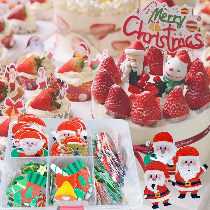 Merry-Christmas-Cartoon-Santa-Mix-Edible-Glutinous-Wafer-Rice-Paper ...