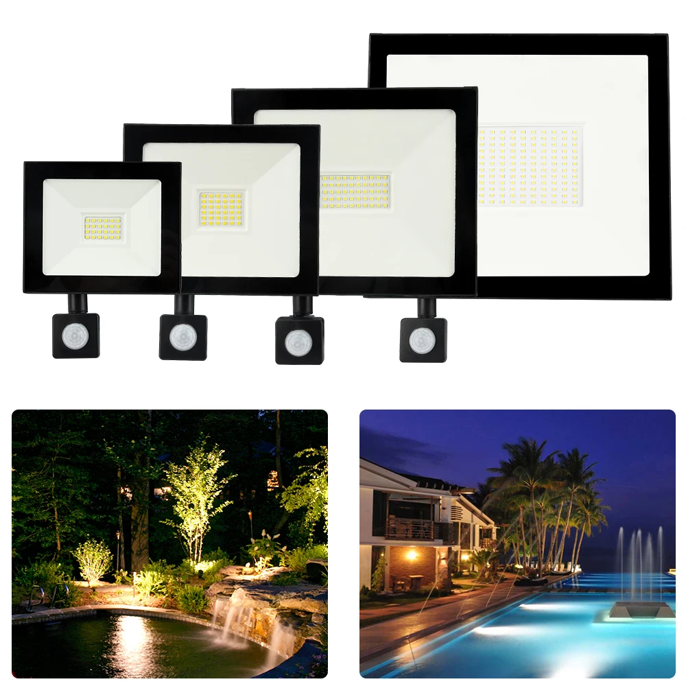 Motion-Sensor-LED-Flood-Light-IP66-Waterproof-50W-30W-20W-10W-Reflector ...