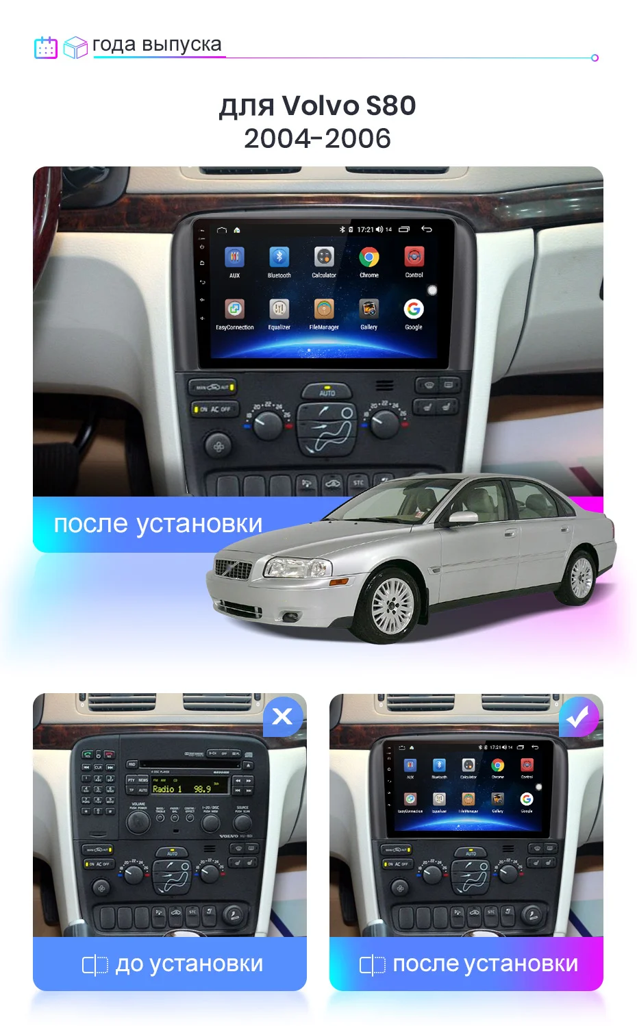 Купити Junsun 4G Android магнітола для Volvo S80 S80L 2006 - 2010, ціна 6931 ₴ - Prom.ua (ID ...