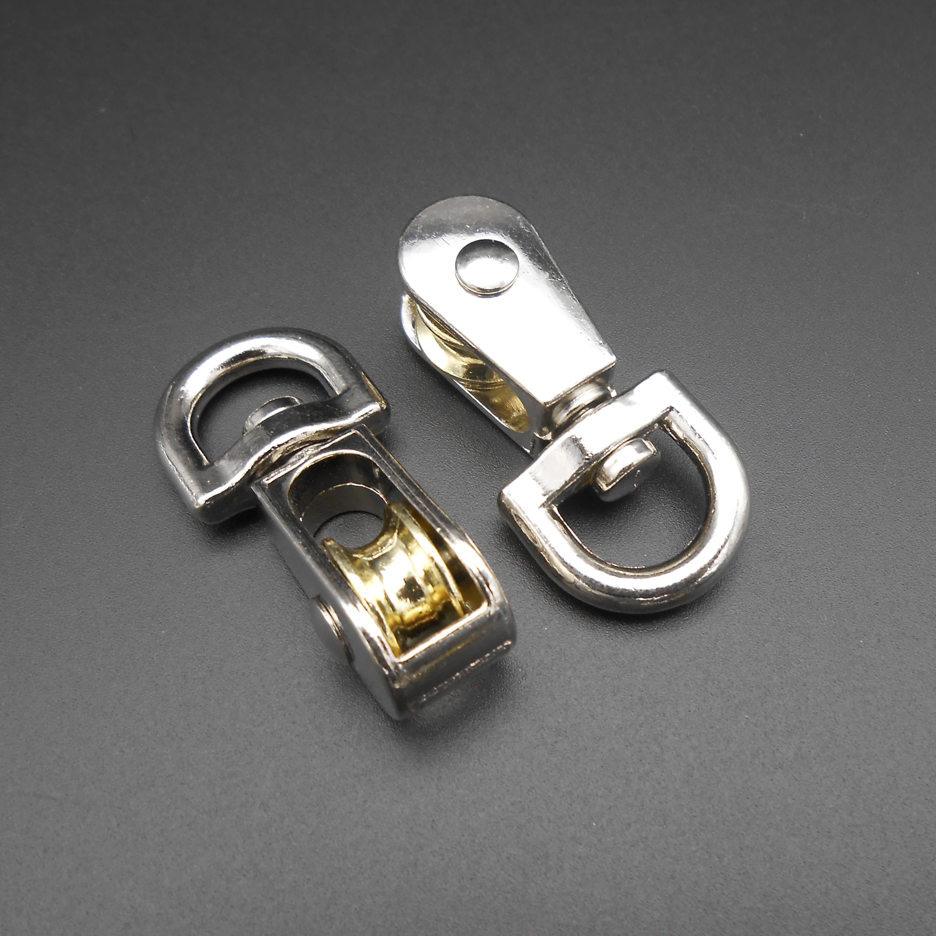 3PCS Zinc alloy Swivel Pulley Rigging Lifting Wheel 43MM Single Way ...