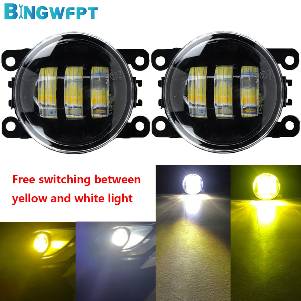 2PCS-Headlights-H11-LED-12V-Fog-Lamp-Assembly-DRL-Fog-Light-For ...