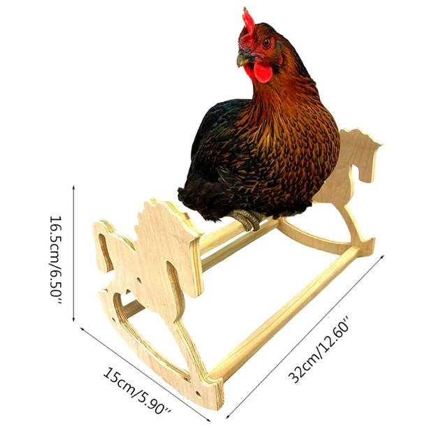 Poultry Enrichment Toy Home To Roost Chicken Perch Wood Stand - Mini ...