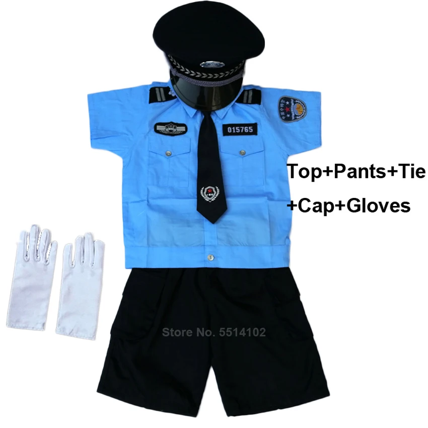 Halloween Traffic Police Officer Military Policeman Uniform Cosplay ...