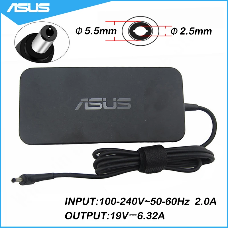 Asus Laptop Adapter 19V 6.32A 120W 5.5*2.5mm PA-1121-28 AC Power ...