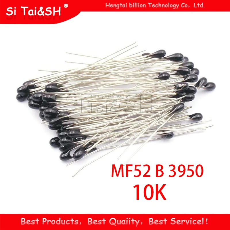 100pcs 10k ohm ntc mf52at 3950 thermistor resistor NTC MF52AT mf52 10k ...