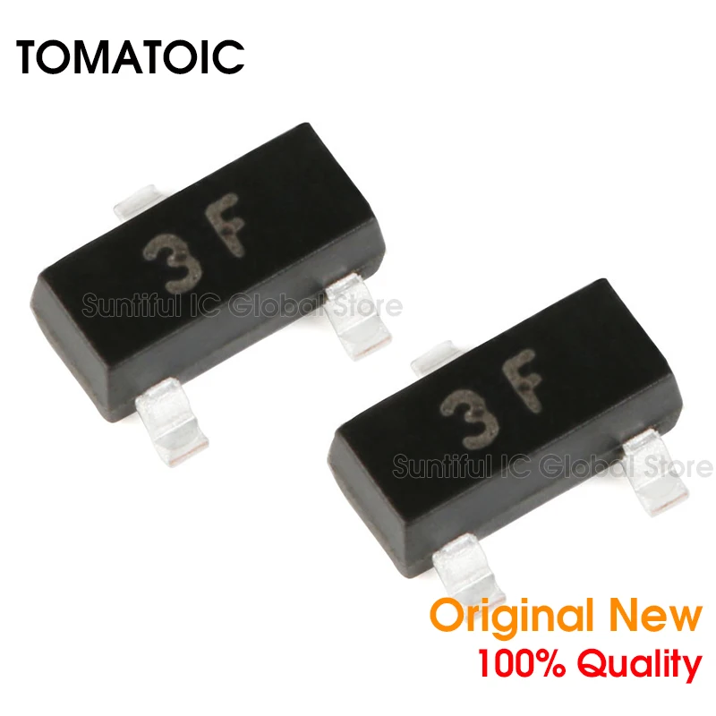 20PCS BC857B SOT23 BC857/3F SOT 23 SMD PNP Transistor 45V 1A|Acessórios ...