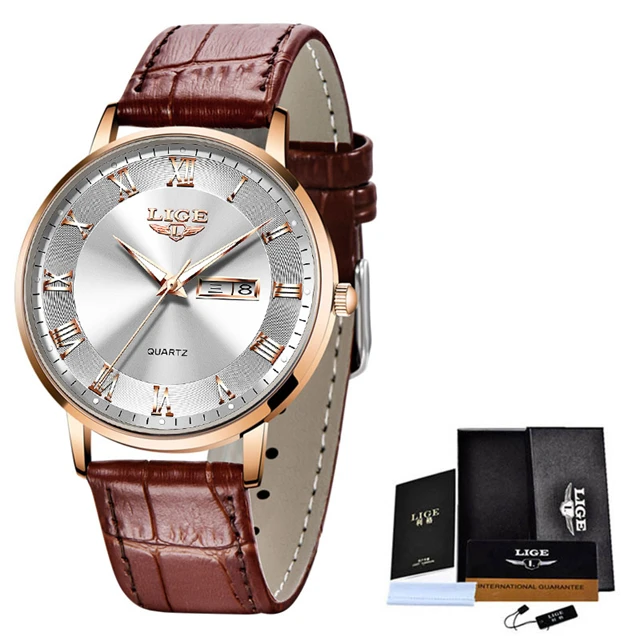 LIGE Brand Women Watches Ultra-thin Luxury Quartz Watch Fashion Ladies ...