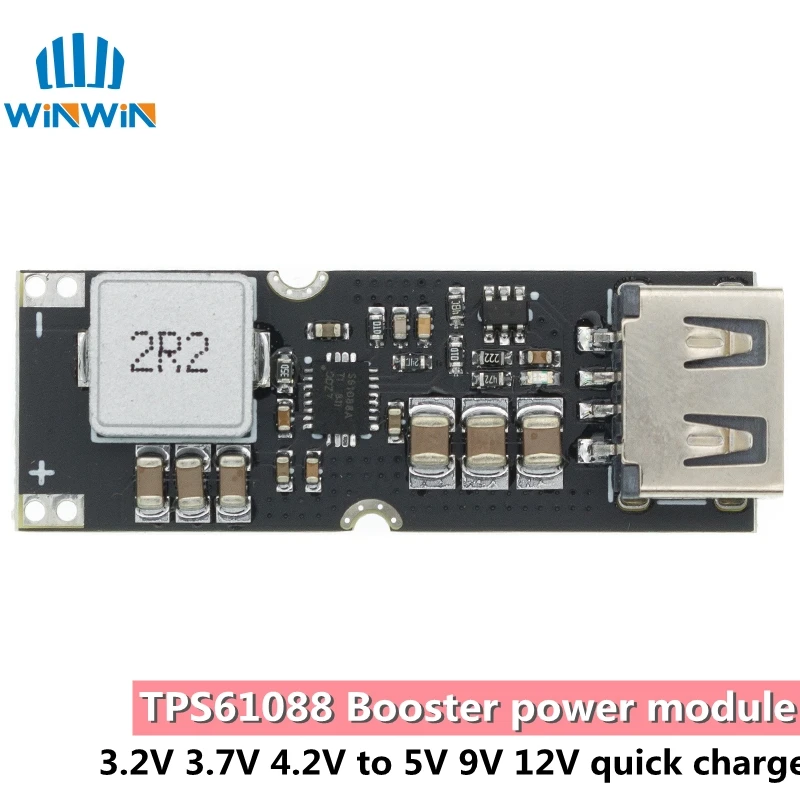 단일 셀 리튬 배터리 부스트 전원 모듈 보드, USB 휴대폰 고속 충전, TPS61088, 3.7V, 4.2V, 리터 5V ...