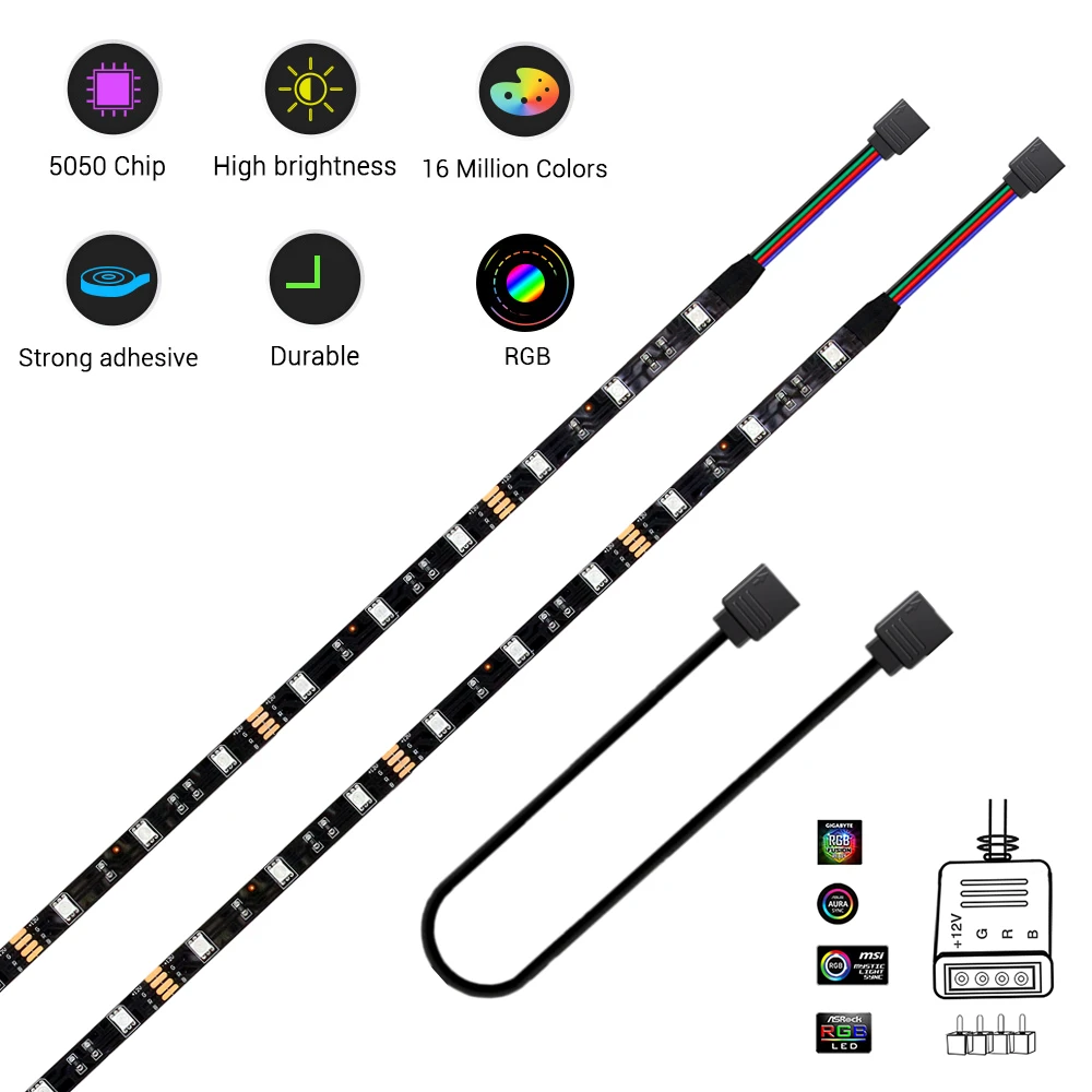 12V Led Strip RGB 4pin LED Headers For PC / Computer Case / RGB Strip ...