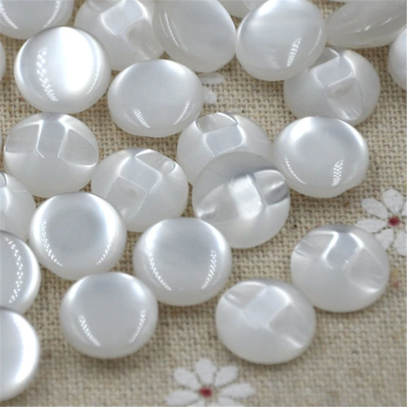 50 Pcs 12 Mm White Cat's Eye Button Craft/sewing/baby Lot Mix Pt82 ...