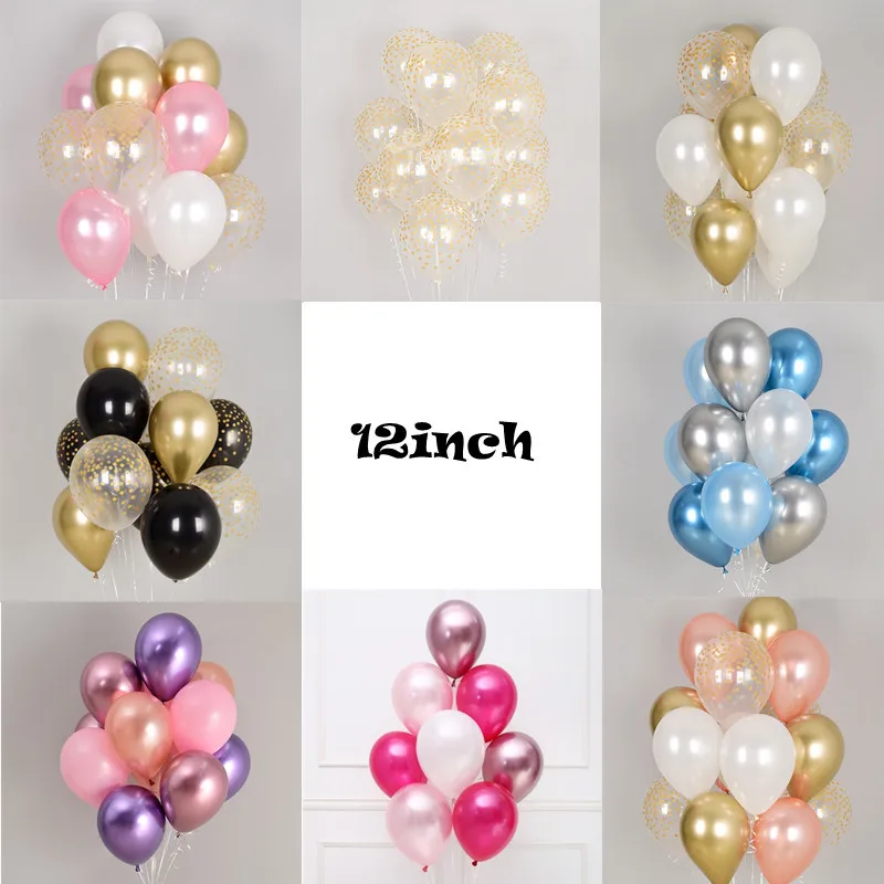 30pcs-pack-12inch-Metallic-Kids-Birthday-Gold-Balloon-Bouquet-Wedding ...
