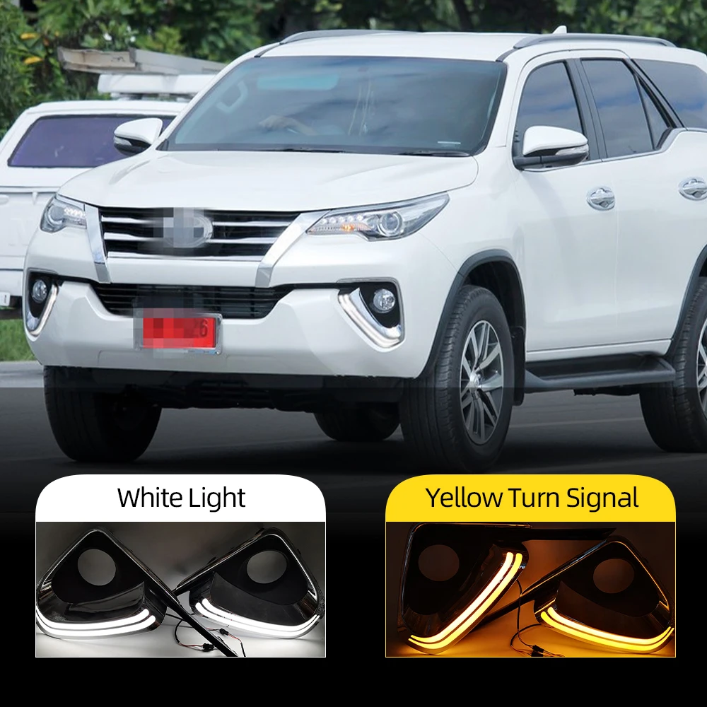 Faros-antiniebla-LED-DRL-para-Toyota-Fortuner-luces-de-circulaci-n ...