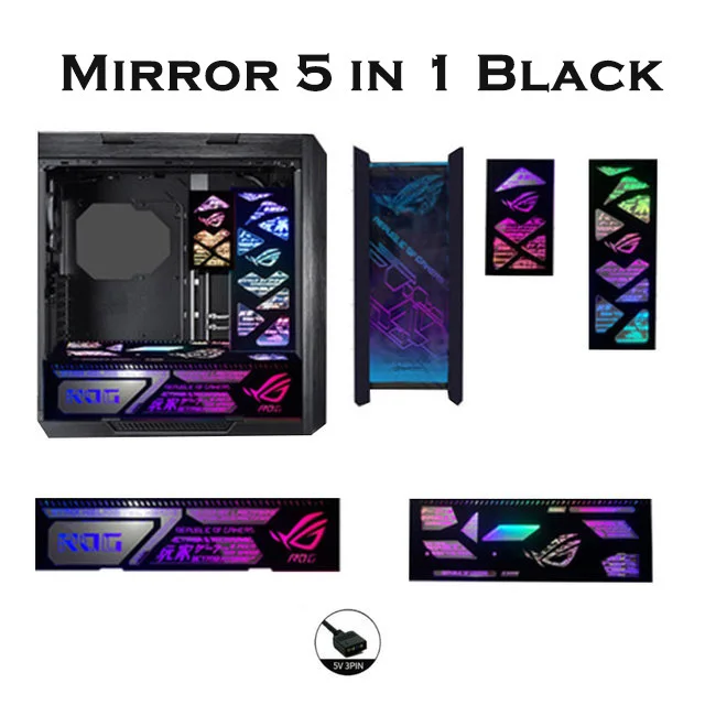 RGB Mirror PC Case Backplate Panel Light Board 4 In 1 For ROG Strix ...