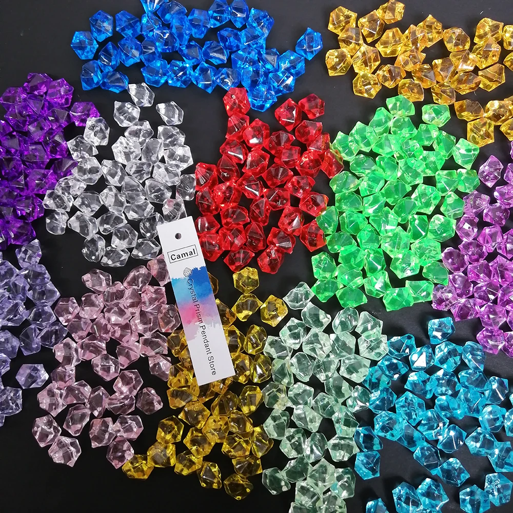 Camal 100Pcs/bag Colorful Aquarium Acrylic Stones Crystal Ice Cubes ...
