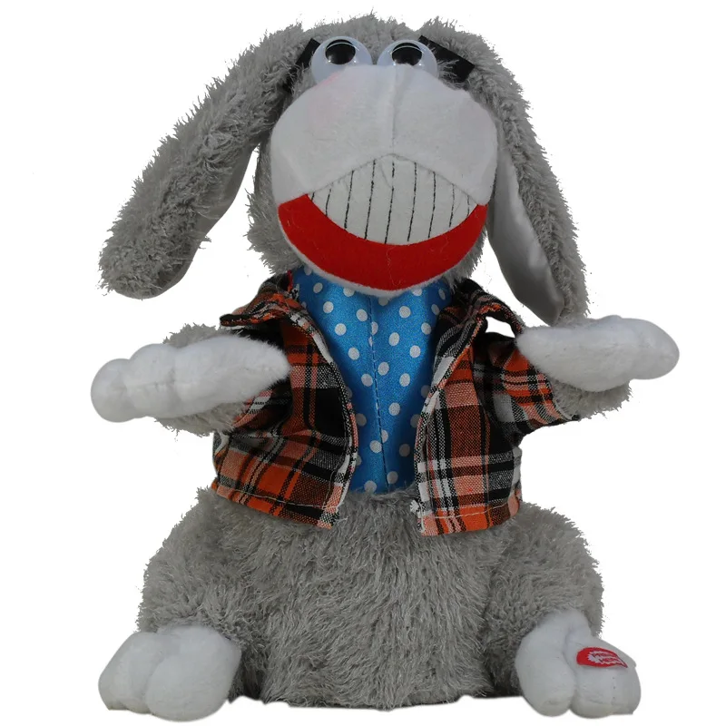 Net Red Electric Doll Claps His Ears,sings,big Eyed Donkey Plush Toys ...