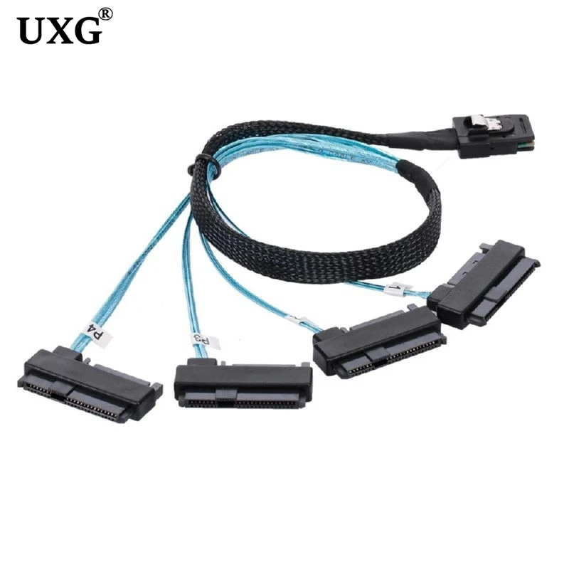 1m Mini 4 Sas Hard Drives 36pin Sff-8087 To 4 Sas 29pin Sff-8482 ...