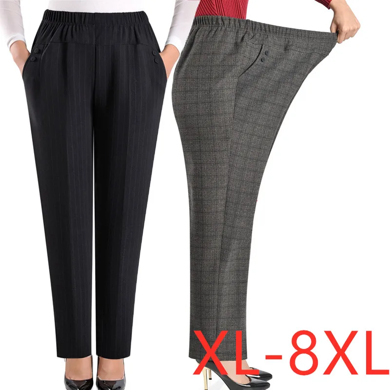 Extra-Large-Size-Women-Pants-Loose-High-Elastic-Elastic-Pants-Middle ...