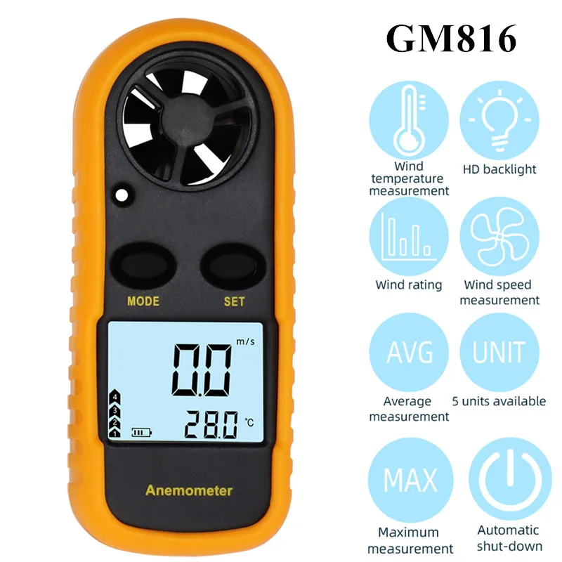 Mini-Anemometer-GM816-Portable-Anemometer-Thermometer-Wind-Speed-Gauge ...