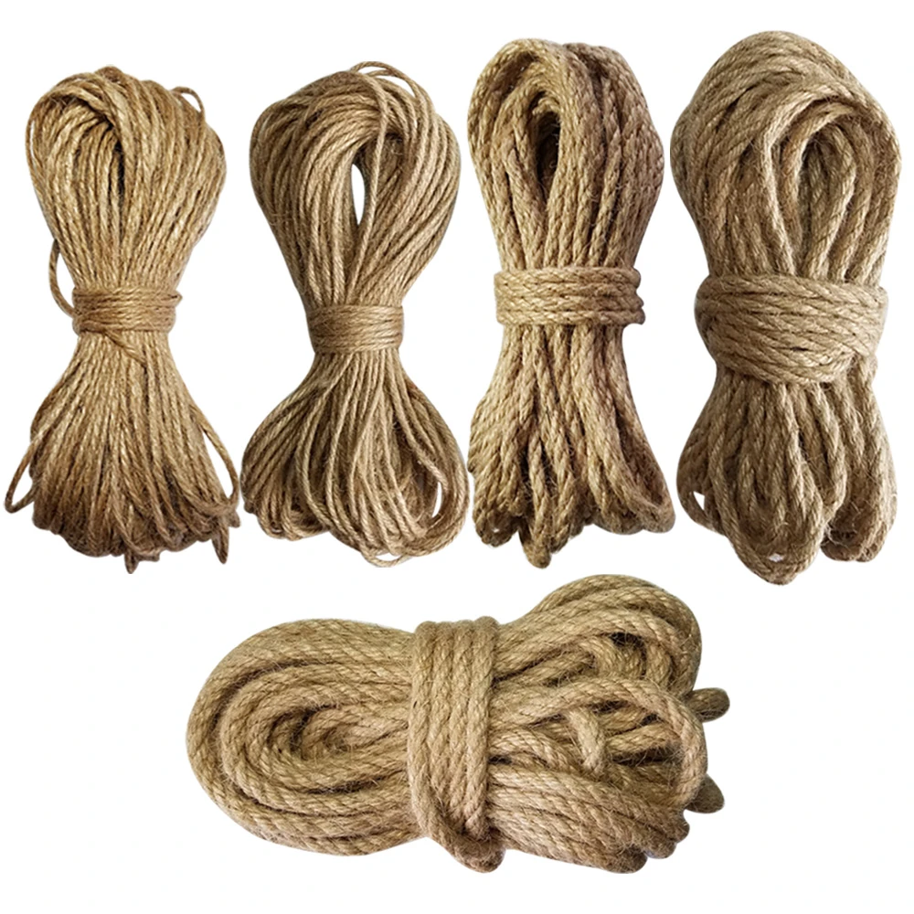 100% Natural Jute rope Diameter 2mm 10mm twine macrame cords for ...