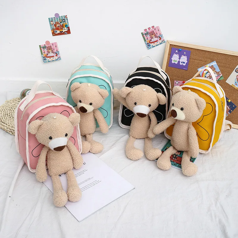 Cute Plush Bear Children Bag New Backpack Net Red Small Backpack Tide ...