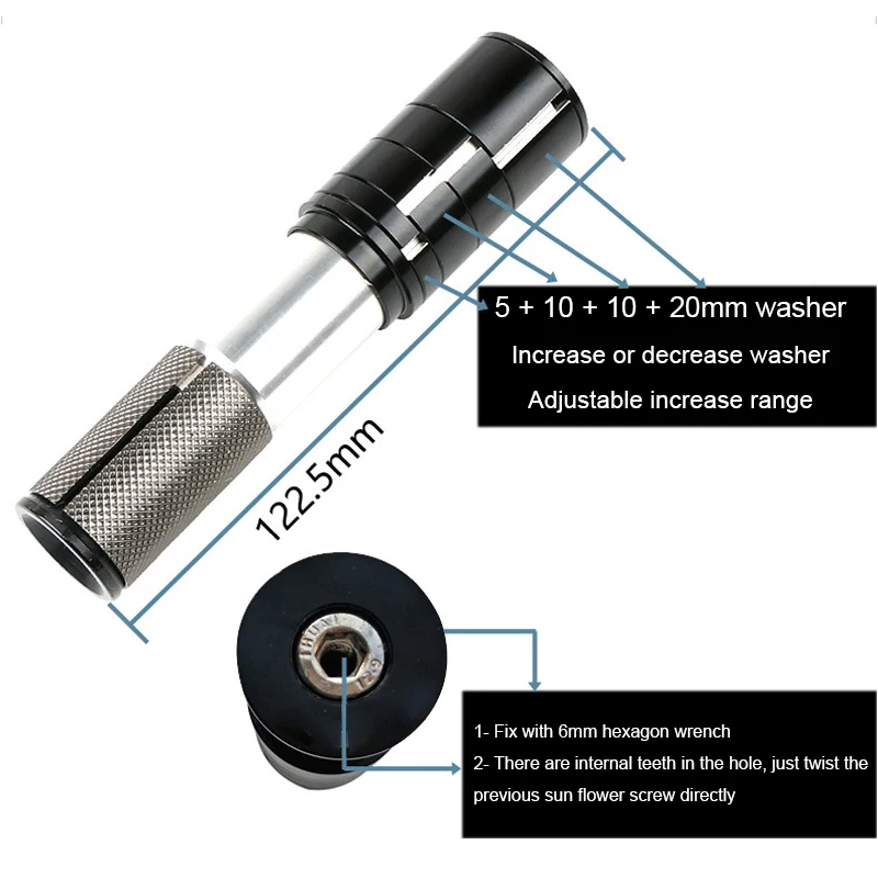 Bicycle Stem Hidden Heighter 3-50mm Mountain Bike Handlebar Riser Head ...