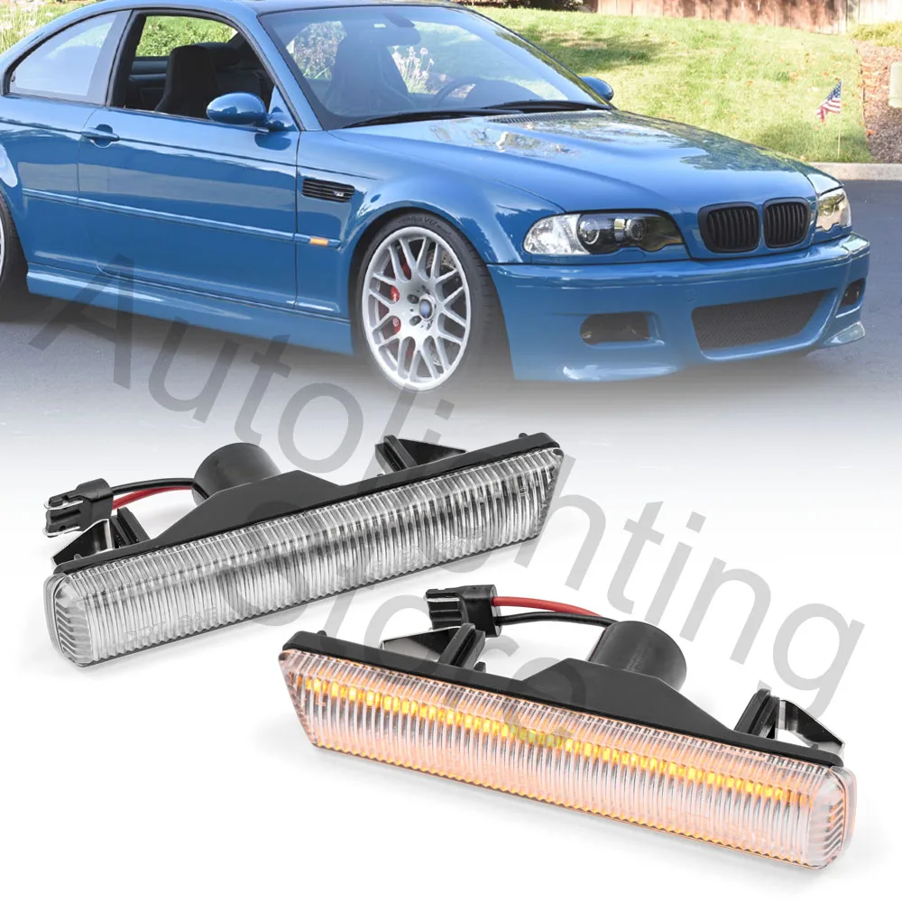 2pc LED Side Markers Flash Lamps Turn Signal Indicator Blinkers Light ...