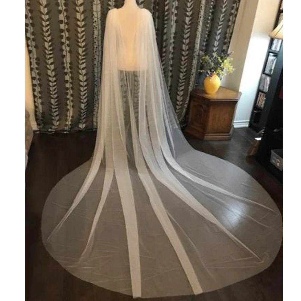 Wedding-Wraps-Bride-Jacket-Bridal-Dress-s-Cape-Tulle-manto-Women-Long ...